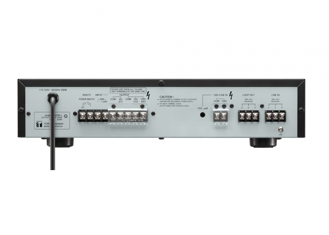 TOA P-2240 POWER AMPLIFIER 240W 100V LINE MIXER - Smart Security North ...